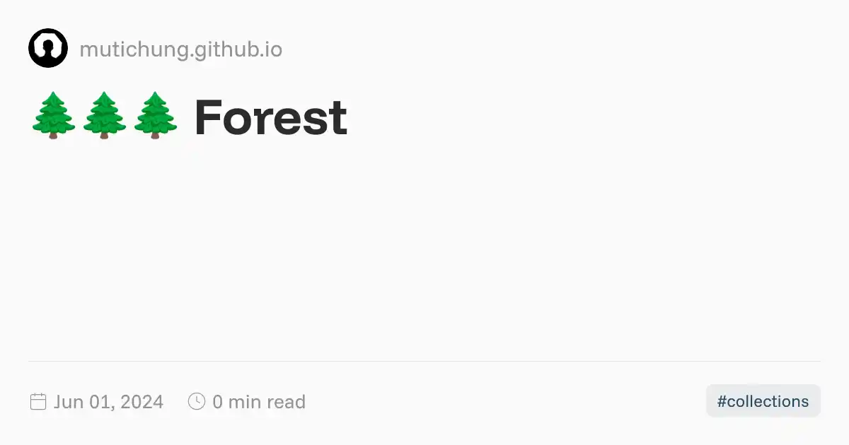 🌲🌲🌲 Forest